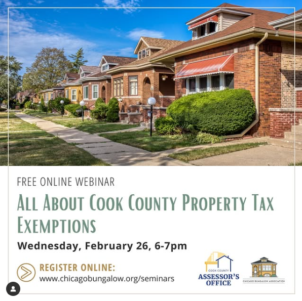Property Tax Saving Exemptions | Chicago Bungalow Association | Cook County Assessor's Office